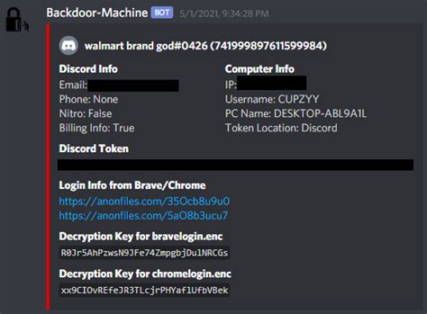 Github Yunusborazan Backdoor Machine A Token Logger For Discord Steals Brave Chrome