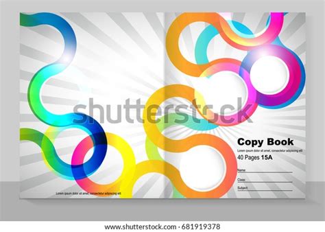 Cover Copybook Abstract Loop Lines Background Stock Vector Royalty Free 681919378 Shutterstock