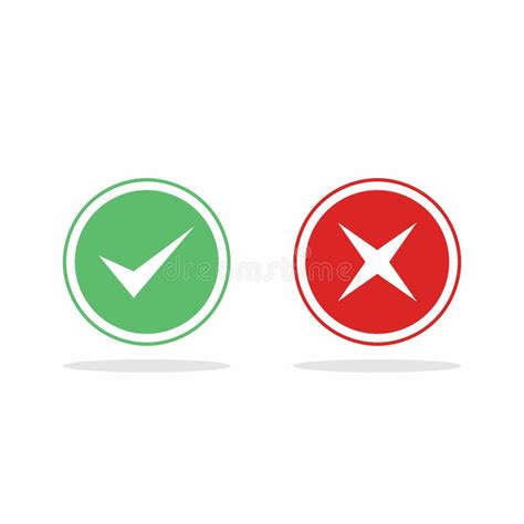 Check And Wrong Marks Tick And Cross Marks Accepted Rejected Approved Disapproved Yes No