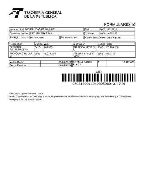 Formulario Tgr Pdf