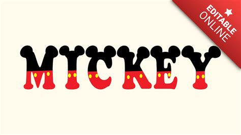 Mickey Font Text Effect Generator