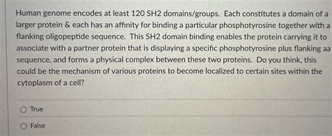Solved Human Genome Encodes At Least 120 ﻿sh2