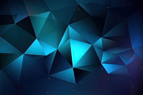 어두운 파란색 배경 기하학적 모양 벽지 경사 프리미엄 사진