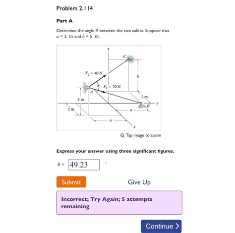 Solved Determine The Angle Theta Between The Two Cables