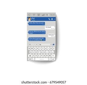 Chat Interface Isolated Vector Illustration Social Stock Vector Royalty Free