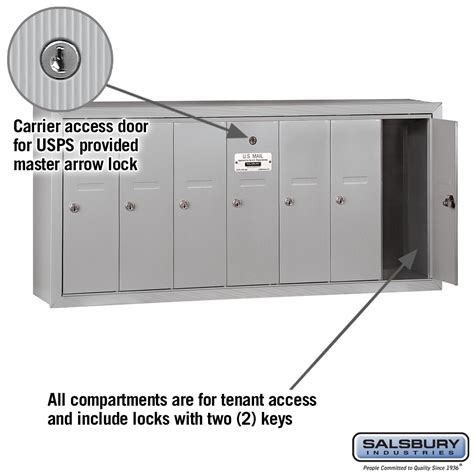 Vertical Mailbox 7 Doors Surface Mounted Usps Access