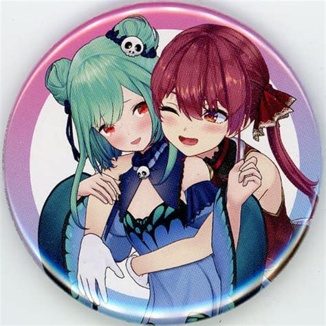 駿河屋 宝鍾マリン＆潤羽るしあ 缶バッジ 「cd バーチャルyoutuber ホロライブ Hololive Idol Project