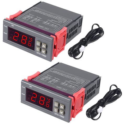 2pcs Stc 1000 Dc 110v 220v 10a Digital Led Temperature Controller Thermostat