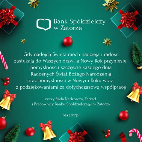 Życzenia Świąteczne Banku Spółdzielczego W Zatorze Bank Spółdzielczy