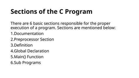 C Programming Basic Structure Of C Program PPTX