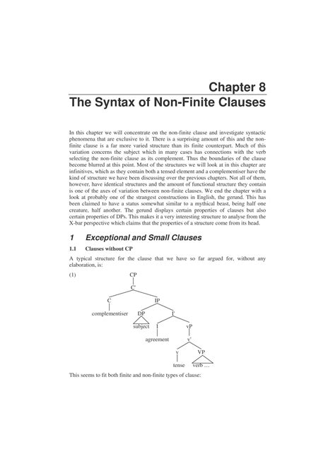 Solution Basic English Grammar The Syntax Of Non Finite Clauses