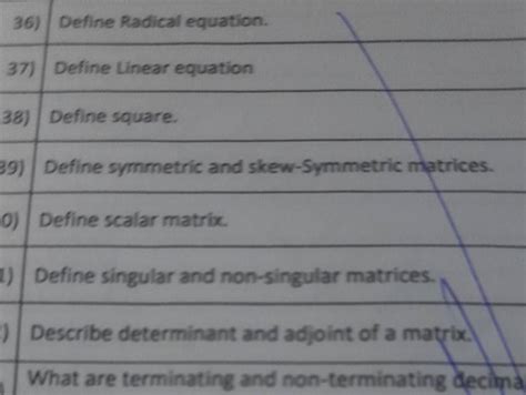 36define Radical Equation37define Linear Equation38define Square 39