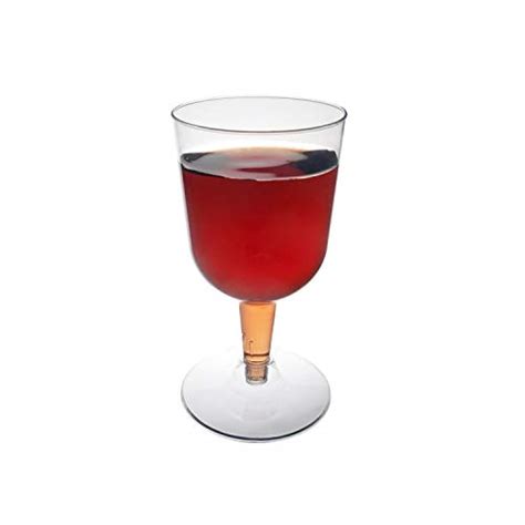Party Essentials Hard Plastic Two Piece 55 Ounce Wine Glasses