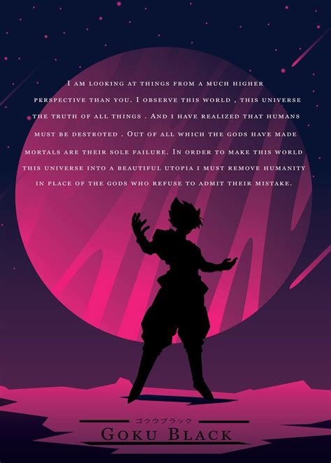Goku Black Poster By Lolamaerobins Displate Posterdruck Dragon Ball