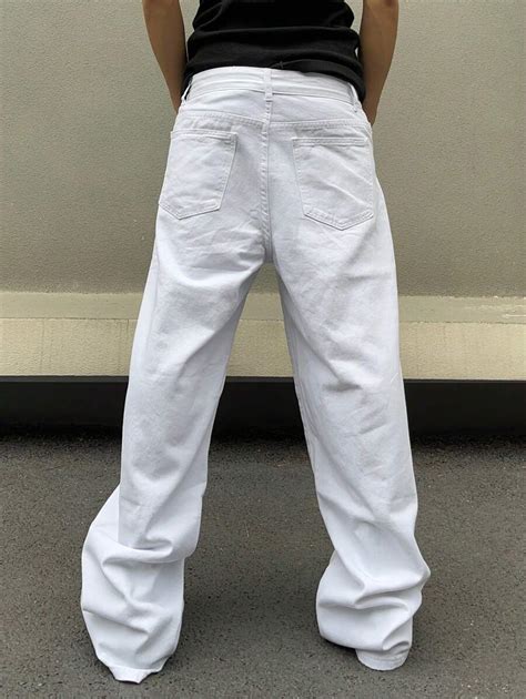 Manfinity Hypemode Men S Casual Jeans With Pockets Oversize Long Washed