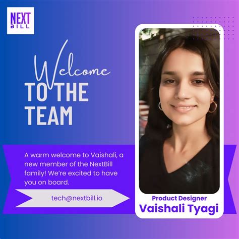 Nextbill On Linkedin Welcome Vaishali Tyagi