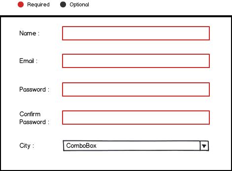 Gui Design Asterisk Is Used For Required Is There Any Symbol Used For Optional User