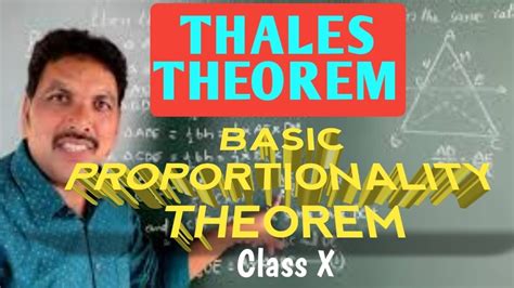 Basic Proportionality Theorem Bpt Thales Theorem In Class X Mathematics