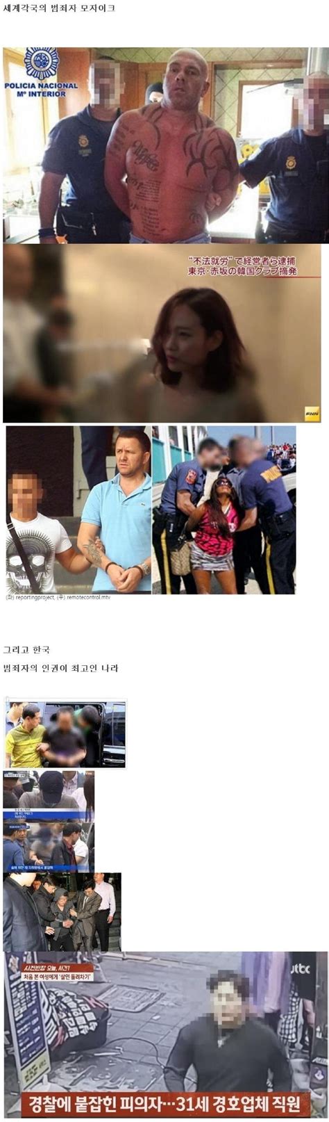 세계 각국 범죄자 모자이크 현황