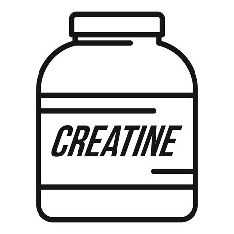 Protein Mass Icon Outline Vector Sport Container 15158584 Vector Art