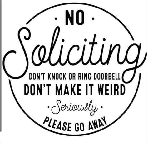 No Svg Soliciting Svg Dont Knock Svg Dont Ring Doorbell Svg Instant