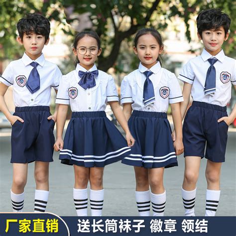 儿童演出服小学生大合唱服装朗诵男女童背带裤校服班服夏毕业照服虎窝淘