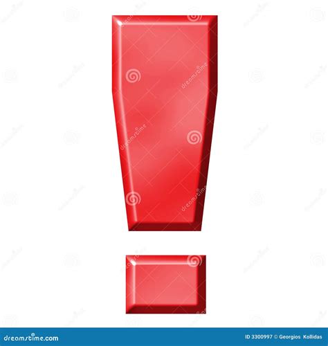 Marca De Exclamación Roja 3d Stock De Ilustración Ilustración De
