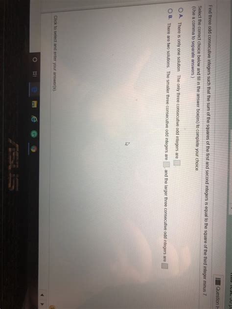 Solved Soup Question 1 Find Three Odd Consecutive Integers