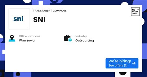 Sni Job Offers In It At No Fluff Jobs