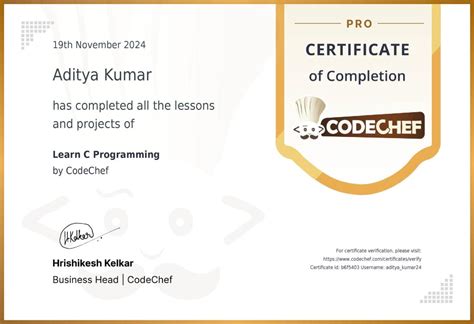 Aditya Kumar On Linkedin Codechef Certificate Aditya Kumar