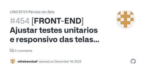 Front End Ajustar Testes Unitarios E Responsivo Das Telas De Rs3 E Resumo · Issue 454