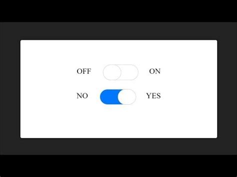 CSS Toggle Switch Button Frontend