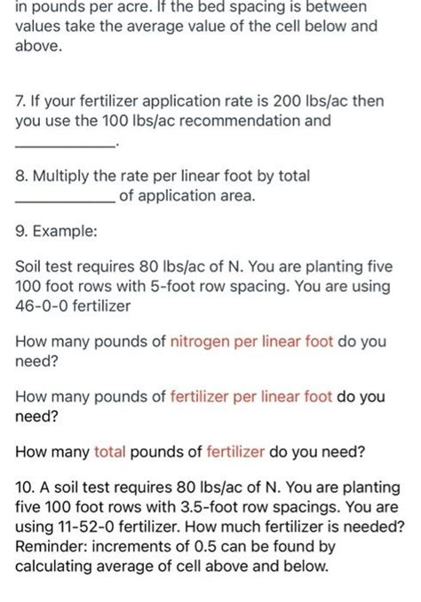 Solved In Pounds Per Acre If The Bed Spacing Is Between Chegg Com