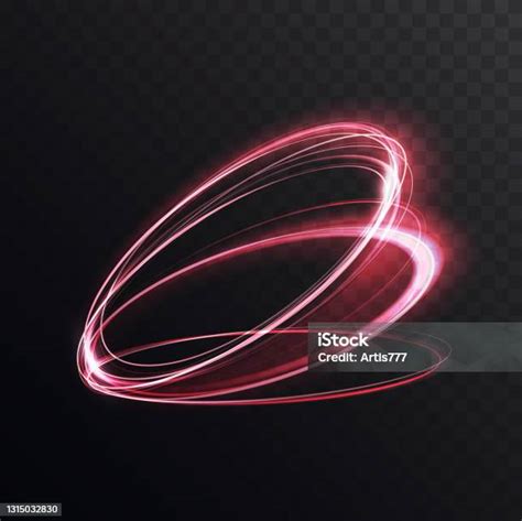 네온 링의 빛나는 생생한 빛 추상적인 3d 라이트 효과 마법 빛나는 속도 움직임 네온에 대한 스톡 벡터 아트 및 기타 이미지 네온 반지 분홍 Istock