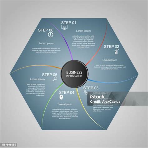 비즈니스 인포그래픽스 지오메트리 육각형 디자인 마케팅 프레젠테이션 섹션 배너 0명에 대한 스톡 벡터 아트 및 기타 이미지 0