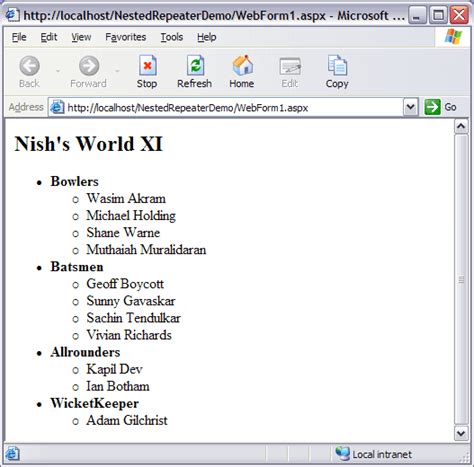 A Quick Guide To Using Nested Repeaters In ASP NET CodeProject
