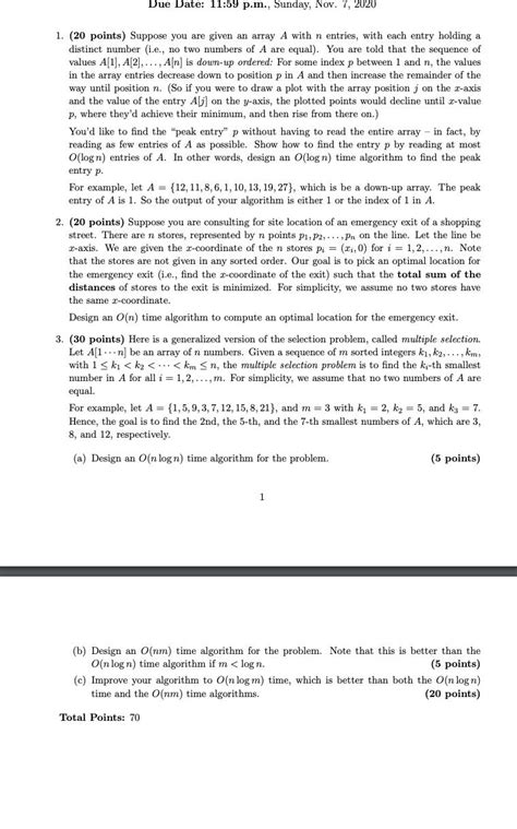 Solved Due Date P M Sunday Nov Chegg