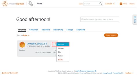 Launch A Linux Virtual Machine With Lightsail