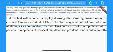 Text Redering Breaks In A Scrollable Widget On Flutter Web On IOS