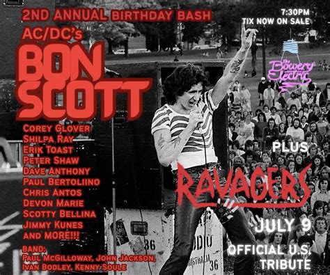 Legendary Acdc Singer Bon Scotts 79th Birthday To Be Celebrated With