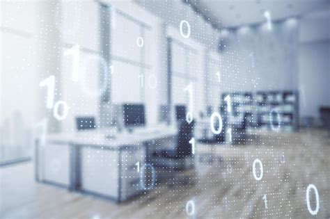 Premium Photo Double Exposure Of Abstract Virtual Binary Code