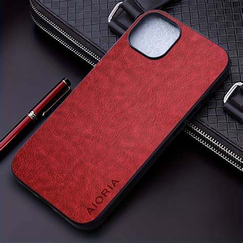 Business Solid Color Luxury Artificial Leather Case Temu United Kingdom