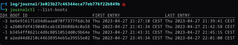 Journalctl Boot 1 And 3 And 5 Show Same Messages And Same