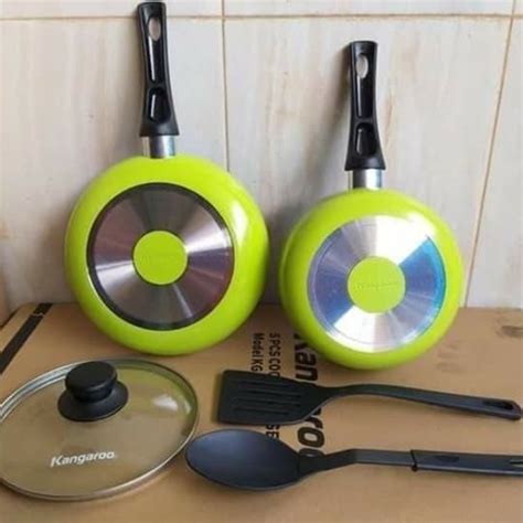 Jual Kangaroo Emerald Cookware Set Panci Set Wajan Kota Tangerang Selatan Cantikku