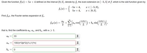 Solved Given The Function F X 5x 4 Defined On The Interval