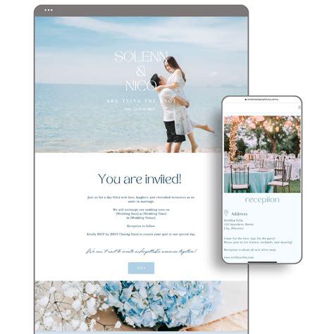 Azure Wedding Website Love D Concepts