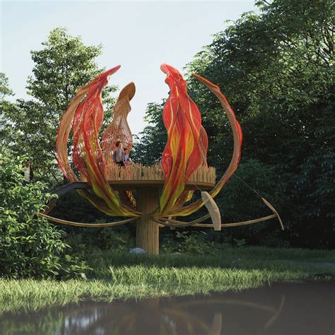 Fire Lily Shaped Observation Deck Creates A Beautiful Nature Inspired