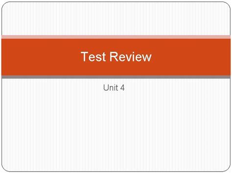 Test Review Unit 4 Question 1 What Process