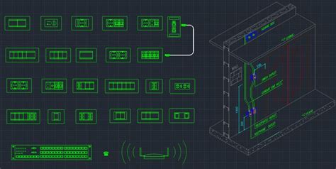 Sockets Switches Cad Blocks Cad Blocks Electrical Layout Autocad