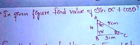 SOLVED In Given Figure Find Value Of Sin Cos